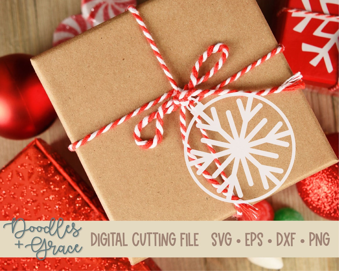 Snowflake Gift Tags SVG Bundle | Snowflake Ornament SVG | Christmas SVG ...