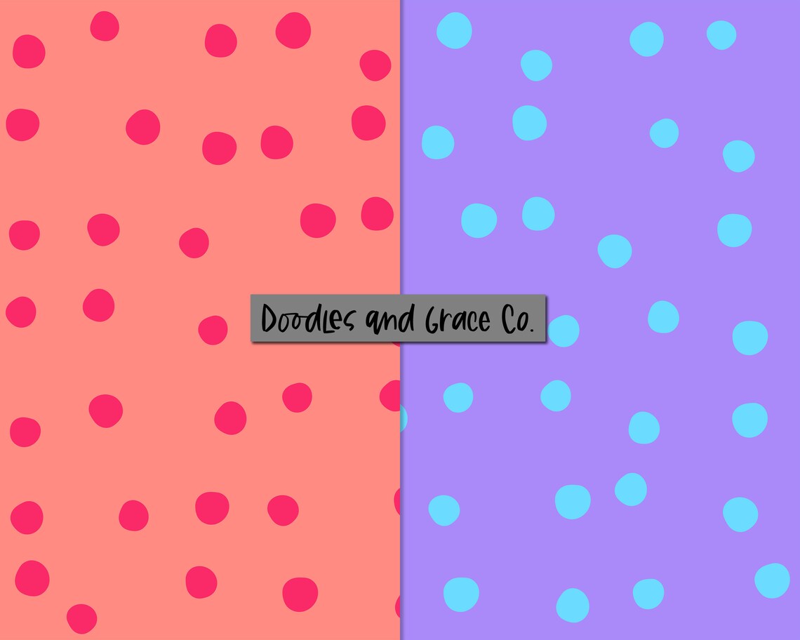 Whimsical Dot Digital Paper Polka Dot Digital Paper Dotted | Etsy