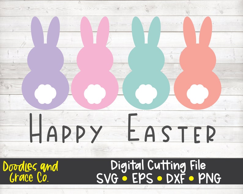 Happy Easter SVG spring svg Easter bunny svg Happy | Etsy