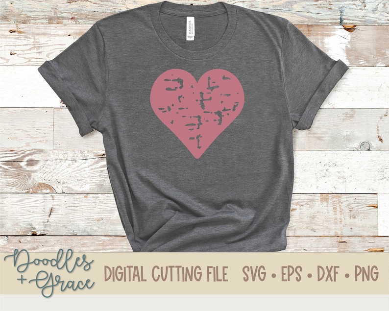 Grunge Heart SVG Distressed Heart Svg Vintage Heart Svg - Etsy