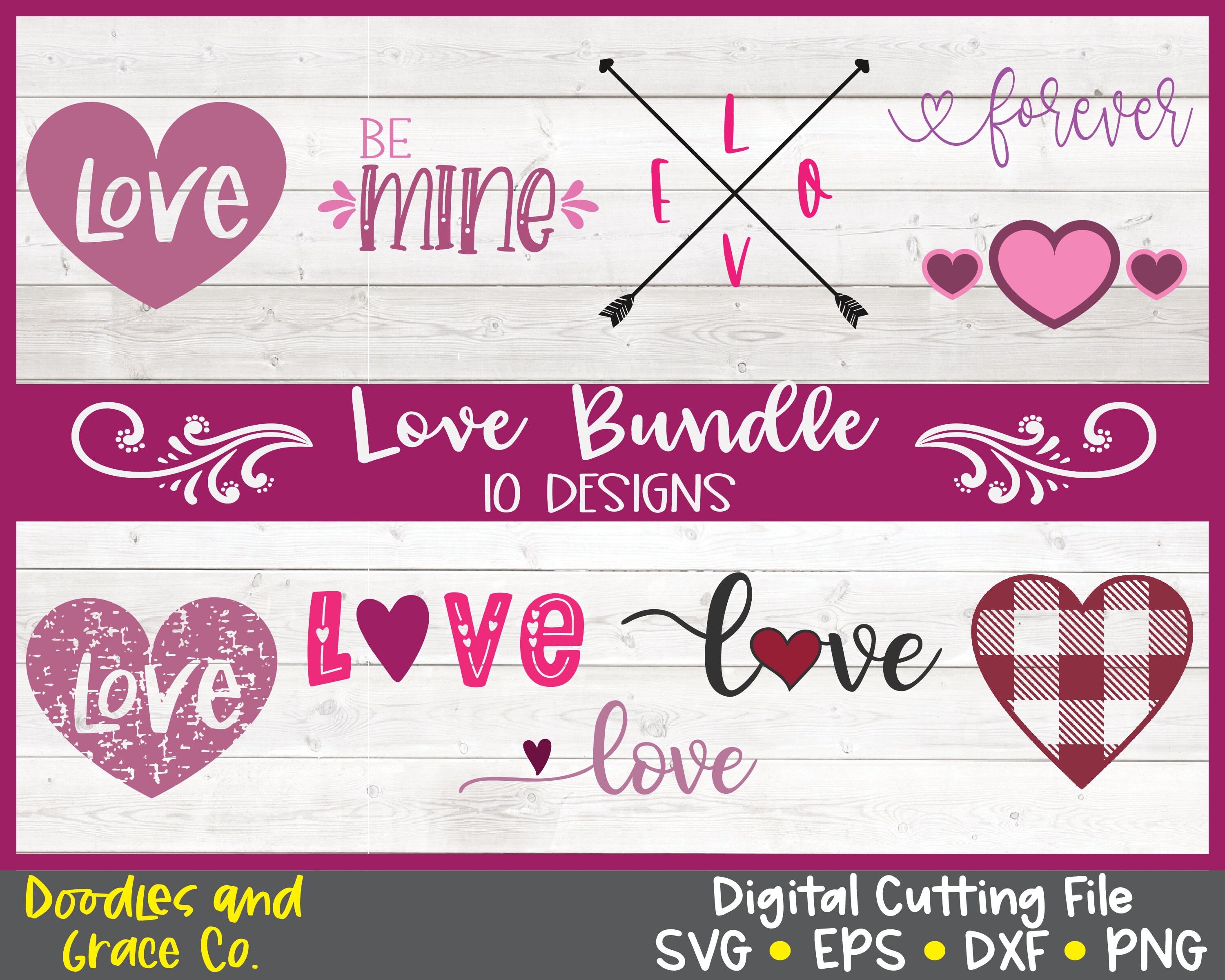 Love SVG Bundle Valentine's Day SVG Bundle Heart svg | Etsy