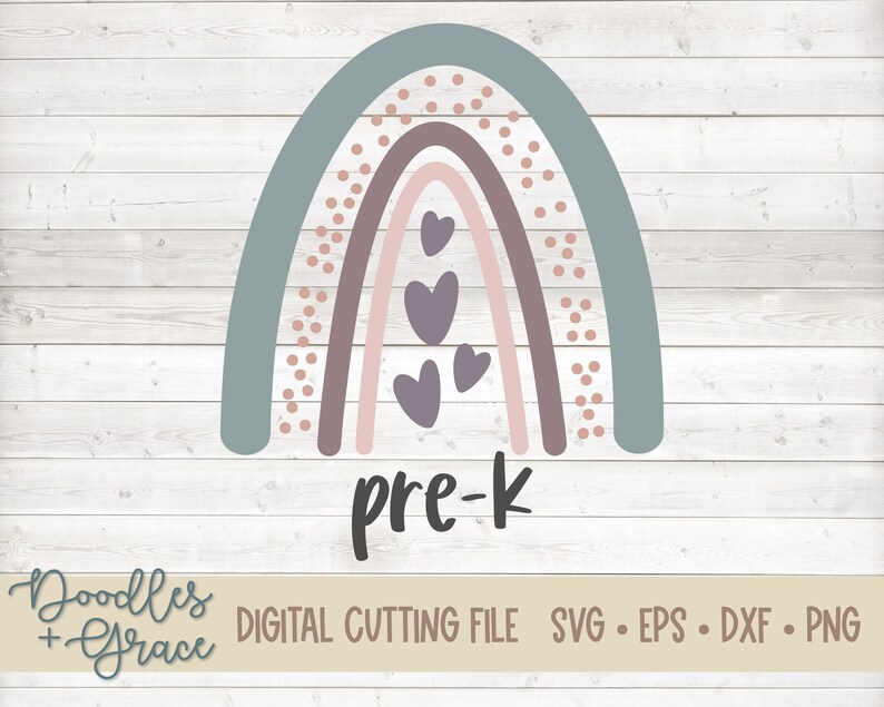 Pre-k Rainbow SVG Pre Kindergarten Teacher Boho Rainbow SVG - Etsy
