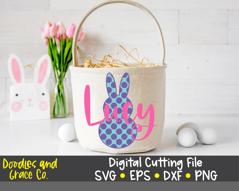 Bunny Rabbit SVG Cut File Easter Bunny svg Easter Basket | Etsy