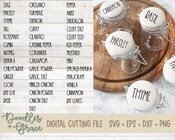 Spice Labels .SVG and .PNG File Download - Etsy Canada