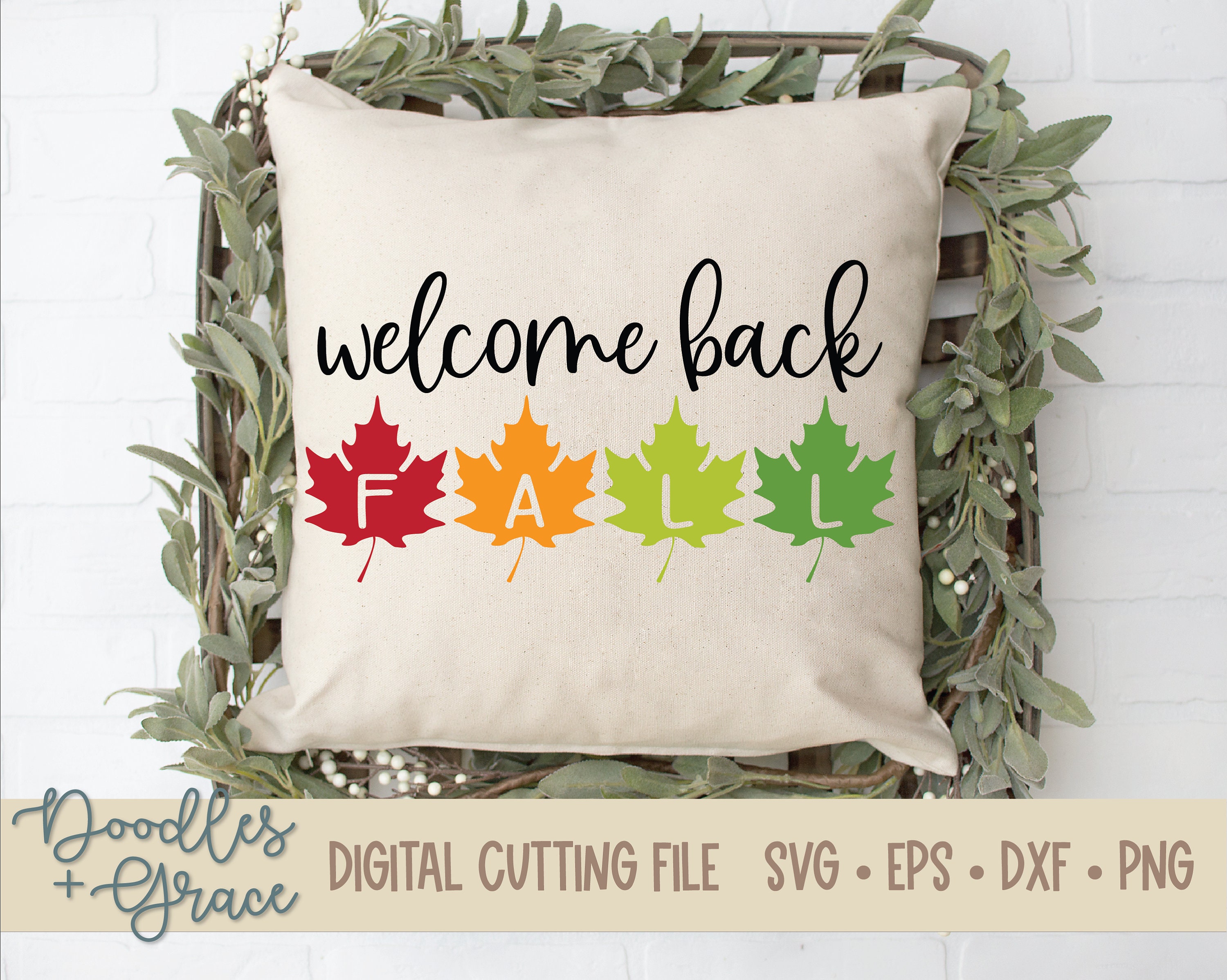 Welcome Back Fall SVG Welcome Fall svg Autumn svg Fall | Etsy