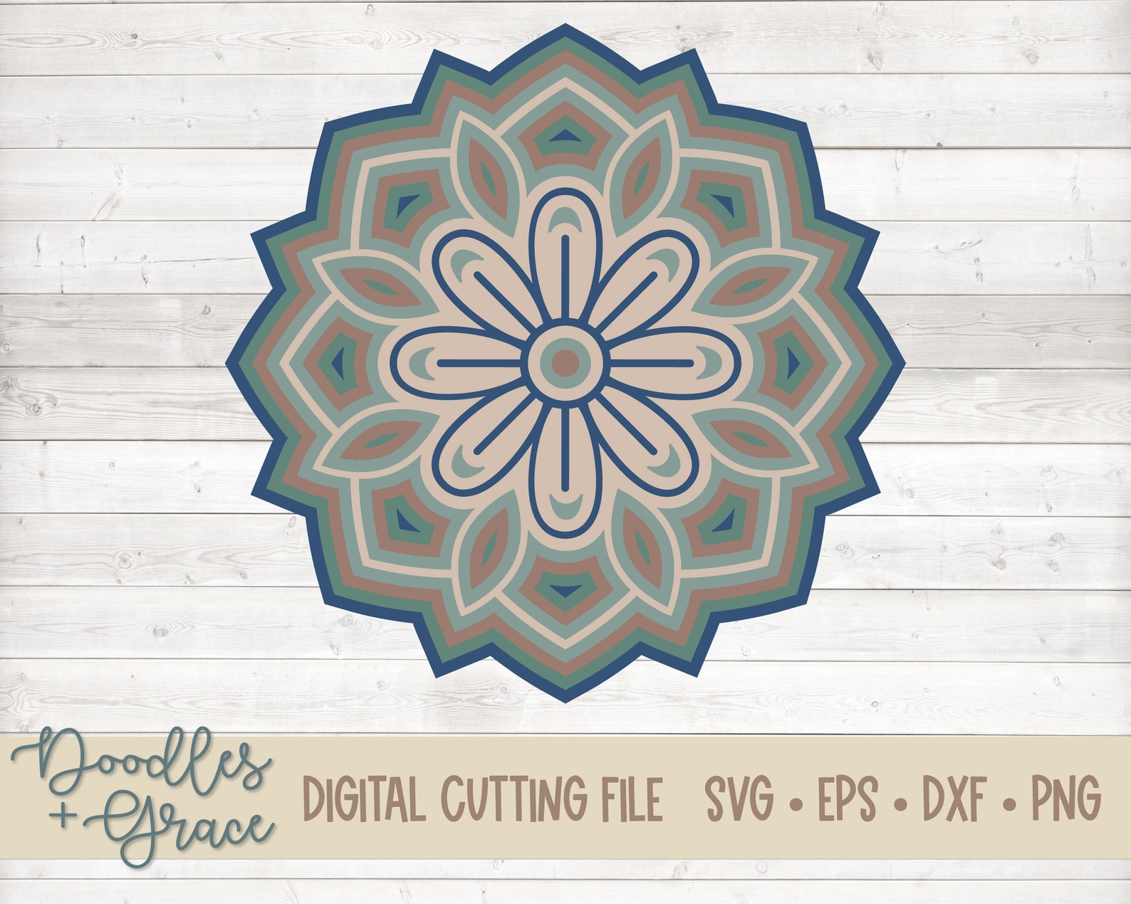 3D Flower Mandala SVG Layered Mandala SVG Paper Crafting - Etsy