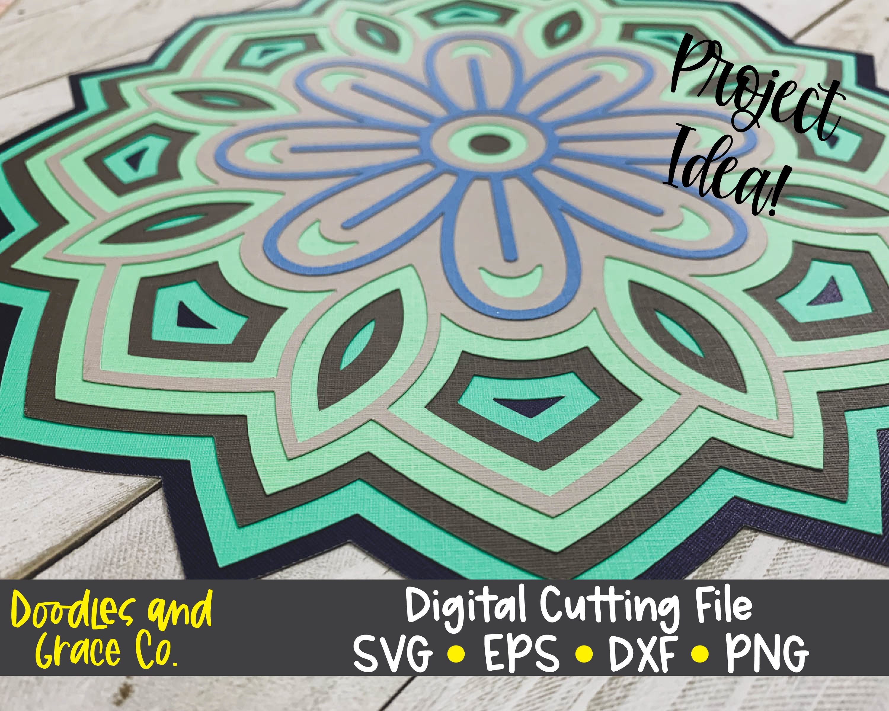 3D Flower Mandala SVG Layered Mandala SVG Paper Crafting | Etsy