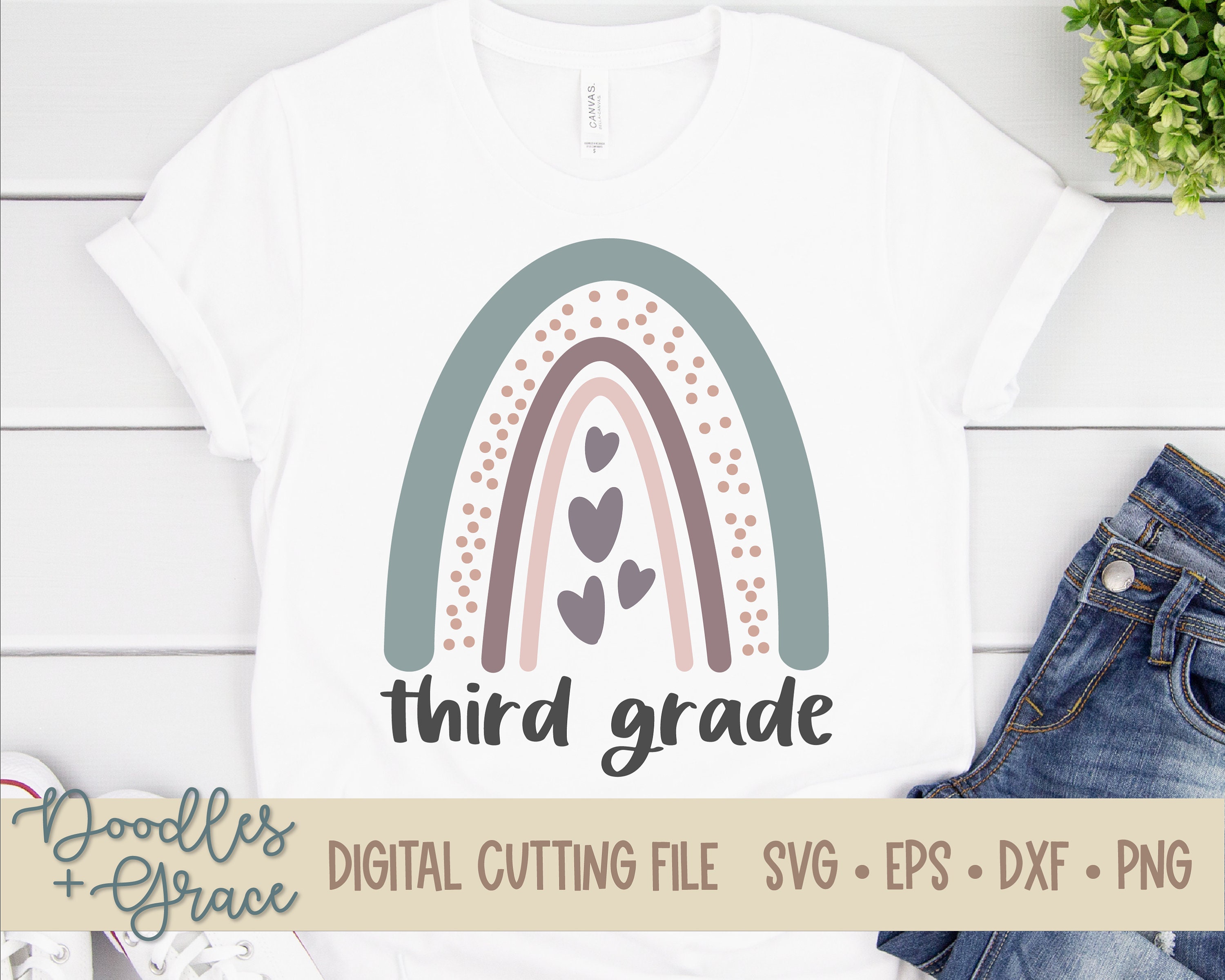 School Grades Rainbow SVG Bundle Teacher Boho Rainbow SVG | Etsy