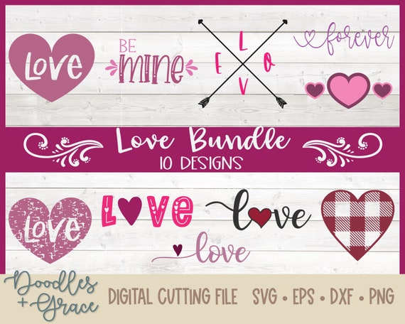 Love SVG Bundle Valentine's Day SVG Bundle Heart Svg | Etsy
