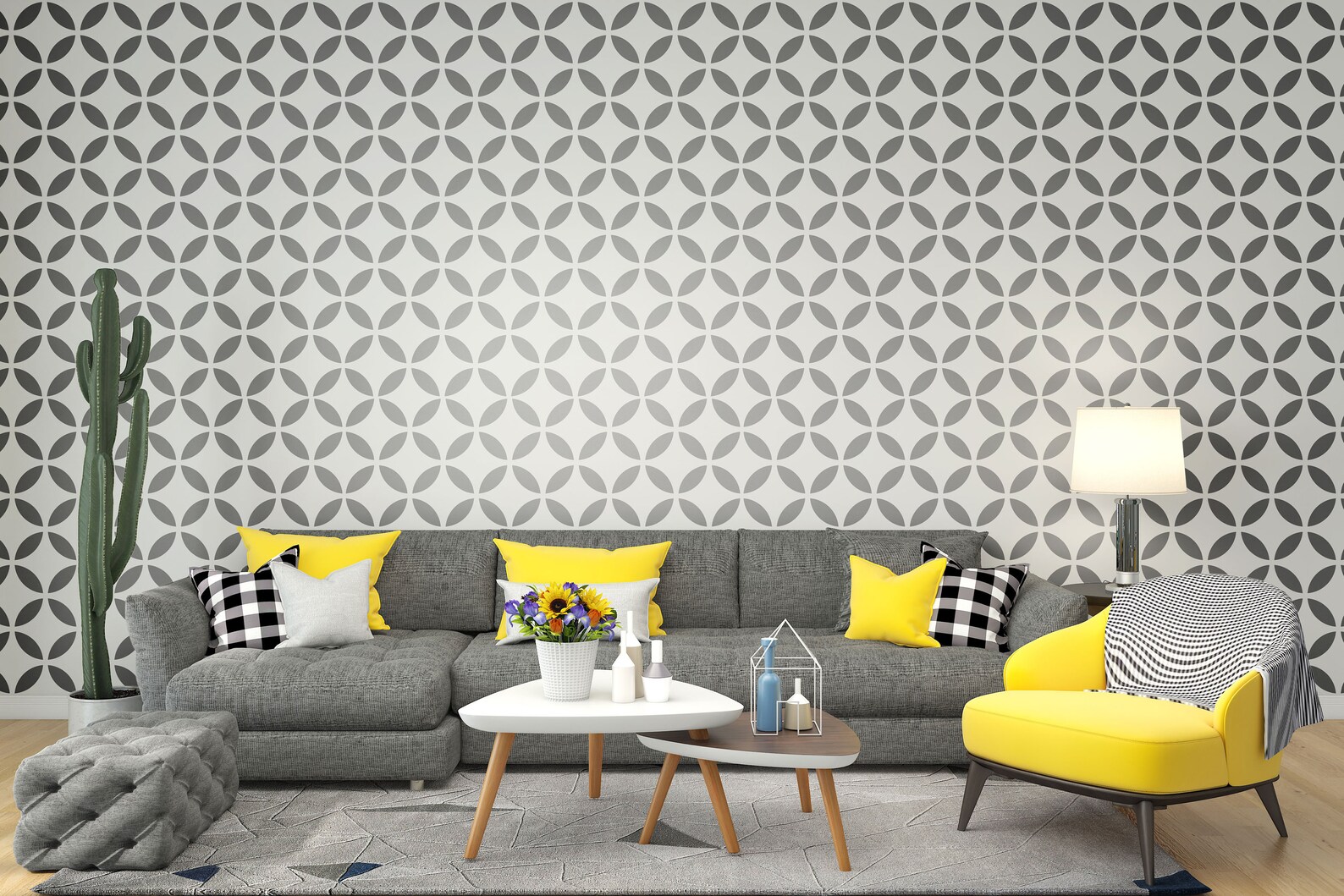 Unique Wall Stencil Scandinavian Stencil Pattern for DIY - Etsy