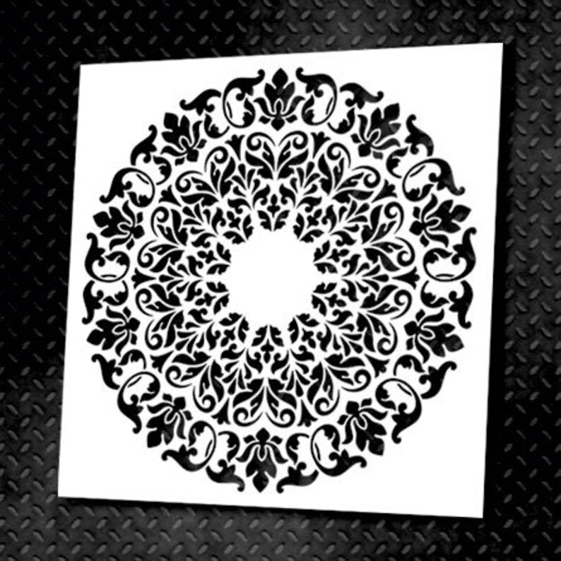 Optical Illusion Pattern Stencil Hypnosis Spiral Stencil - Etsy