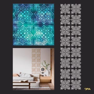 Spanish Tile Stencil Geometric Pattern Wall Stencil Moroccan Design ...