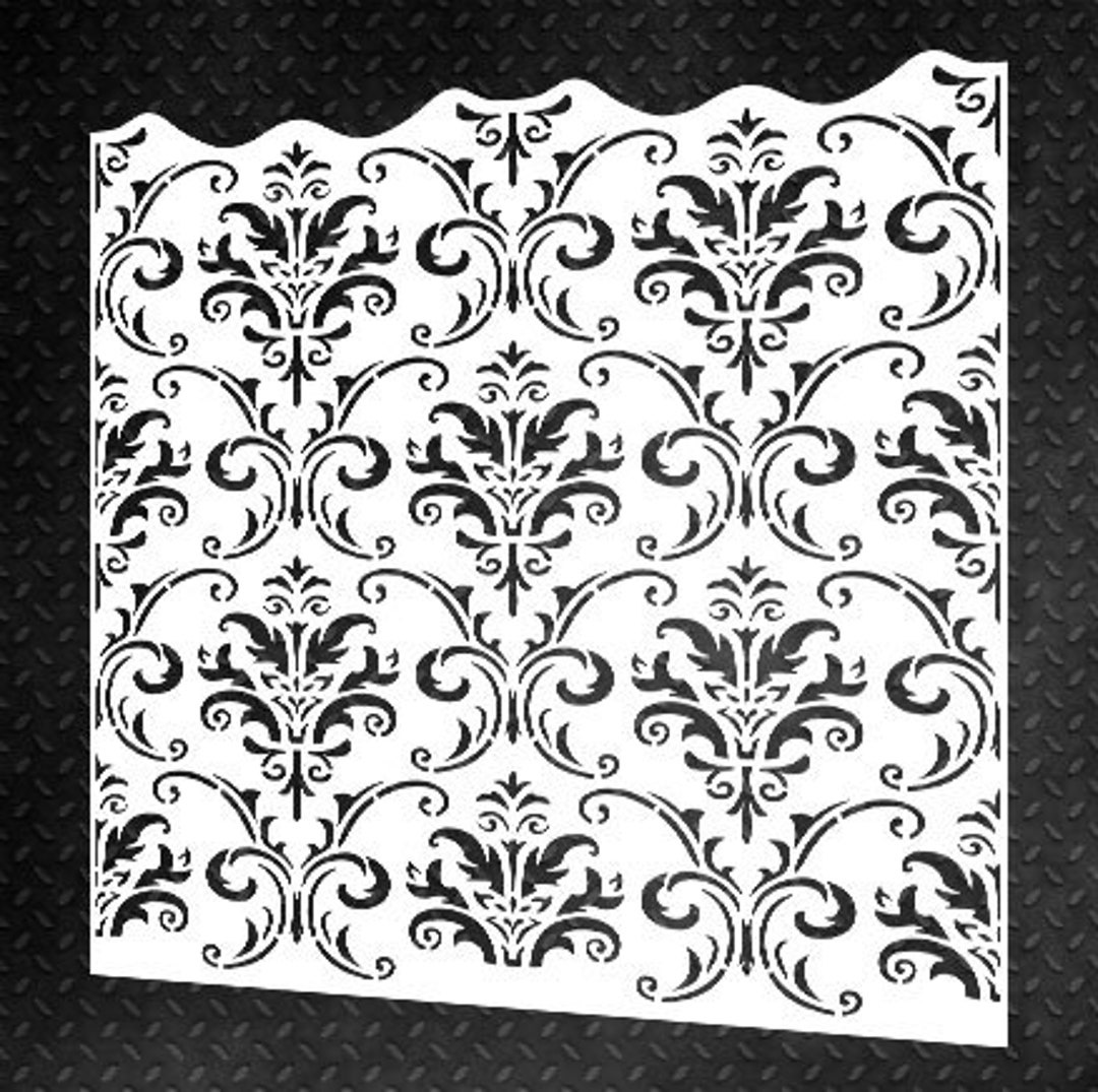Damask Pattern Stencil for Wall Decor, DIY Wall Decor With Eastern ...