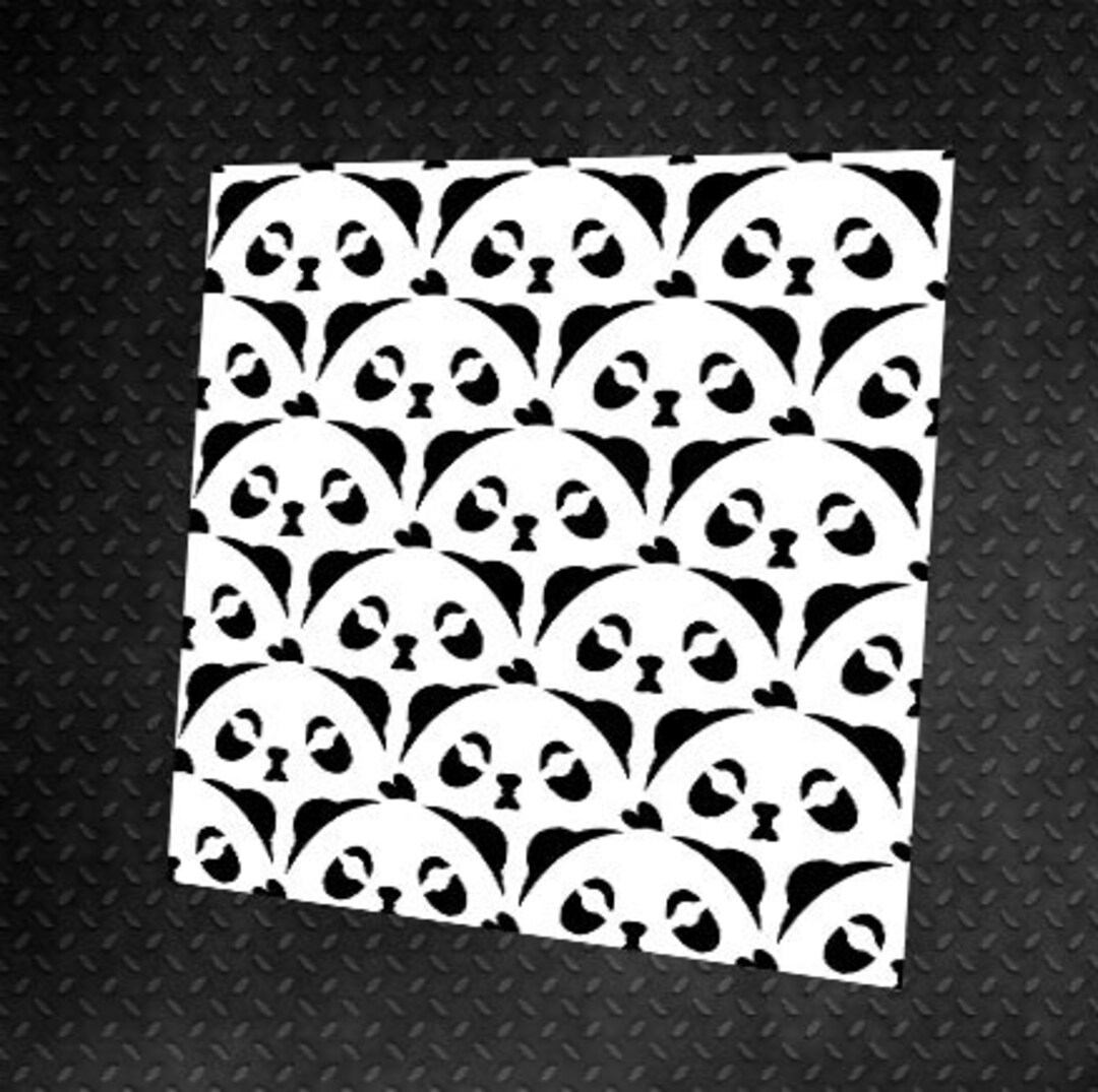 Panda Face Stencil, Panda Stencil, Panda Stencils, Panda, Panda Face ...
