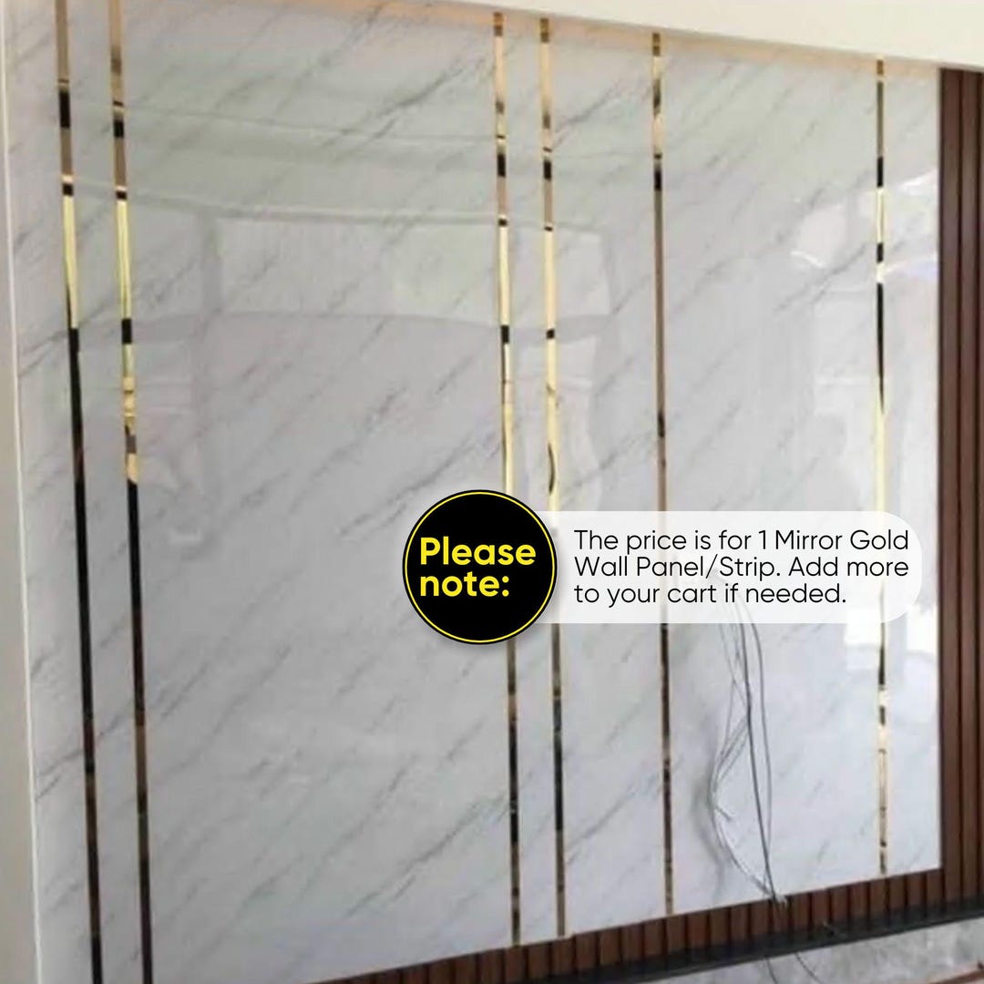 Decorative Gold Strip, Wall Gold Stripes, Mirror Golden Strips on the ...