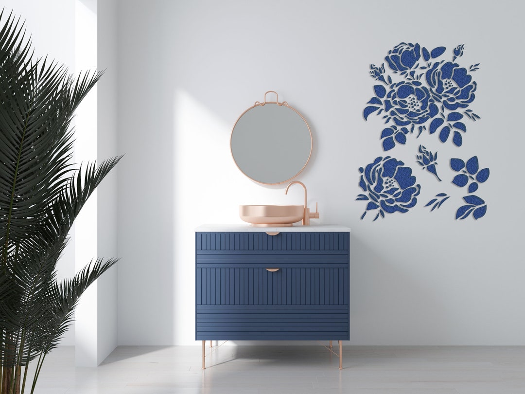 Flower Wall Stencil, Flower Stencil, DYI Craft Furniture, Beautiful ...