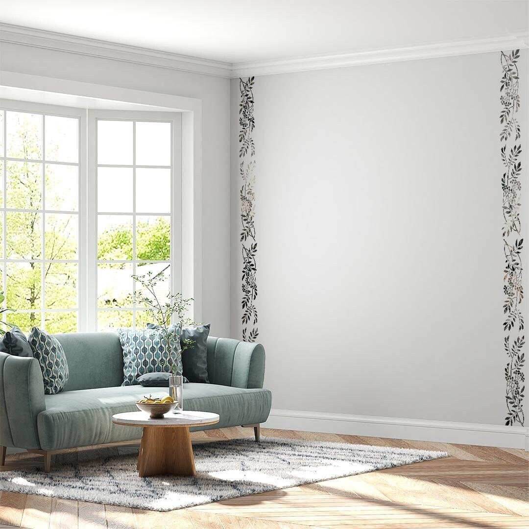 Rowan Berries Wall Stencil, Tree Stencil, Leaf Branch Stencil, Tree ...