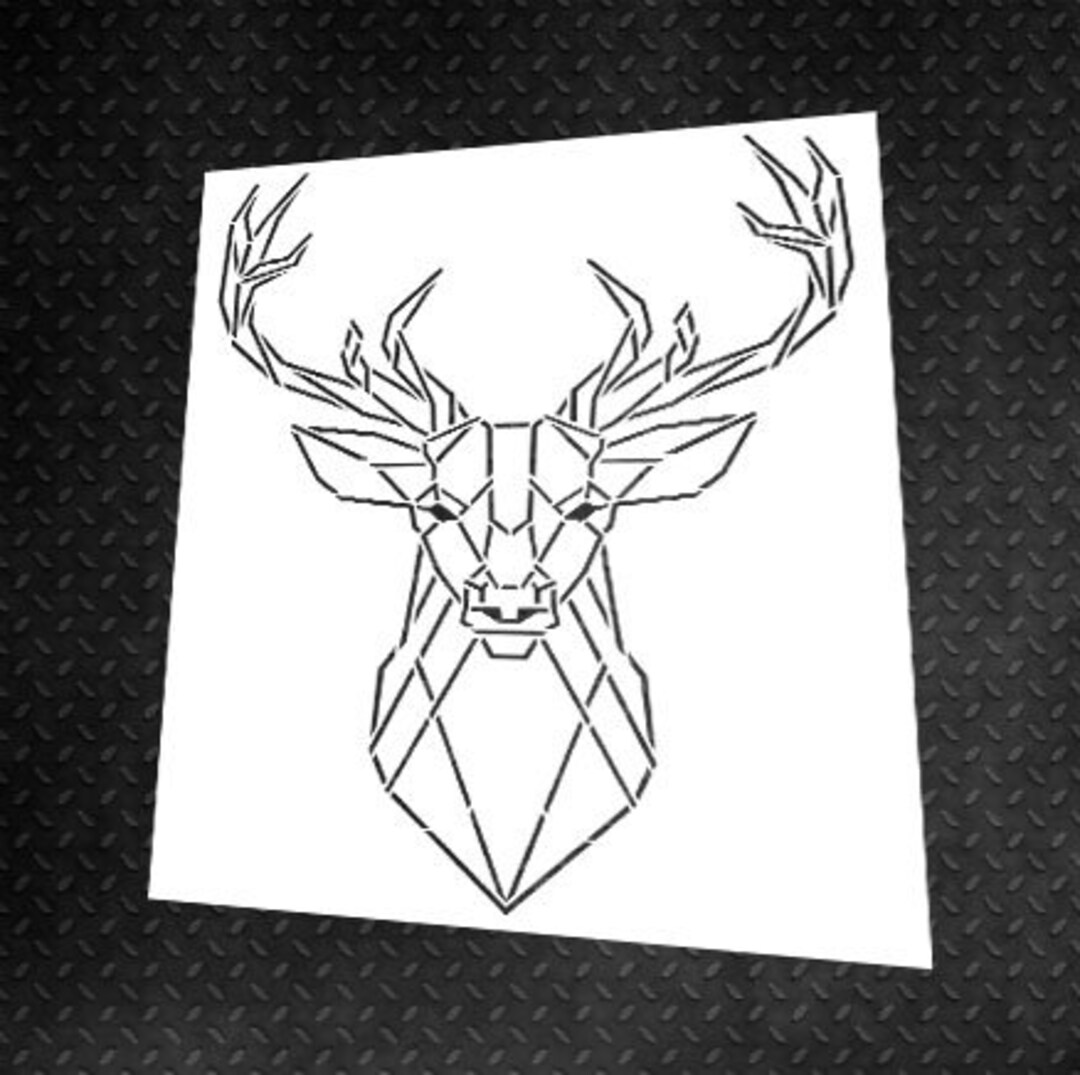 Stag Reusable Stencil, Stag Reusable Decorative Plaster Stencil, Create ...