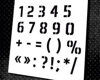 Numbers Sheet Stencil, Reusable Stencil, Art Stencil, DIY Craft Stencil ...