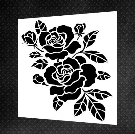Rose Stencil Reusable Rose Stencil Art Stencil DIY Craft - Etsy