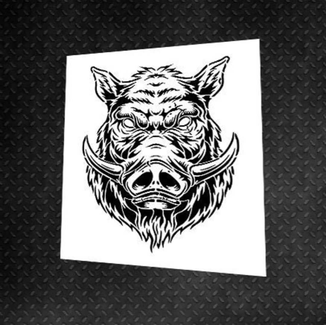 Boar Stencil, Mylar Reusable Stencil, Stencil, Wild Animal Stencils ...