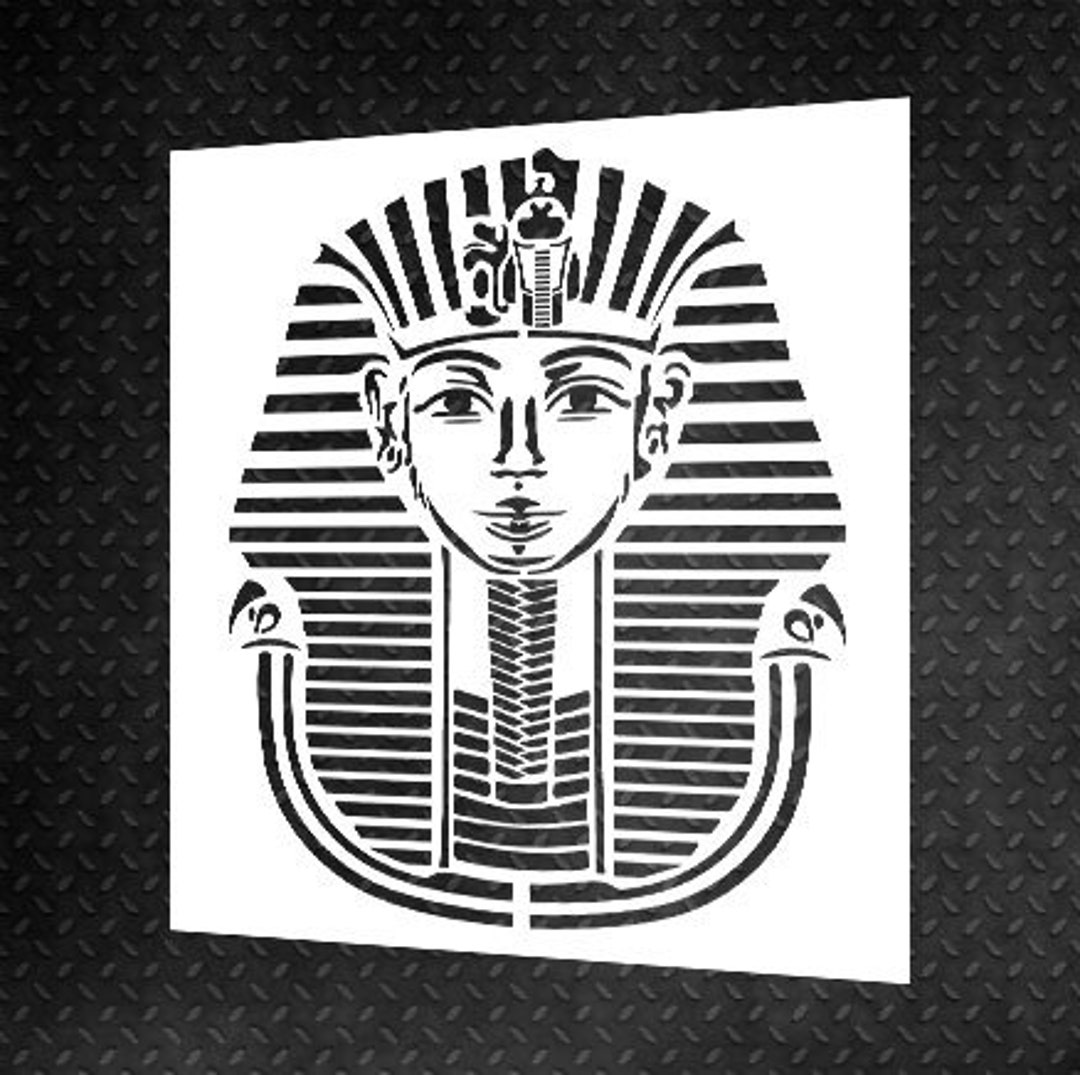 Egyptian Silhouette Stencil, Pharaoh Stencil, Tutankhamen Stencil for ...