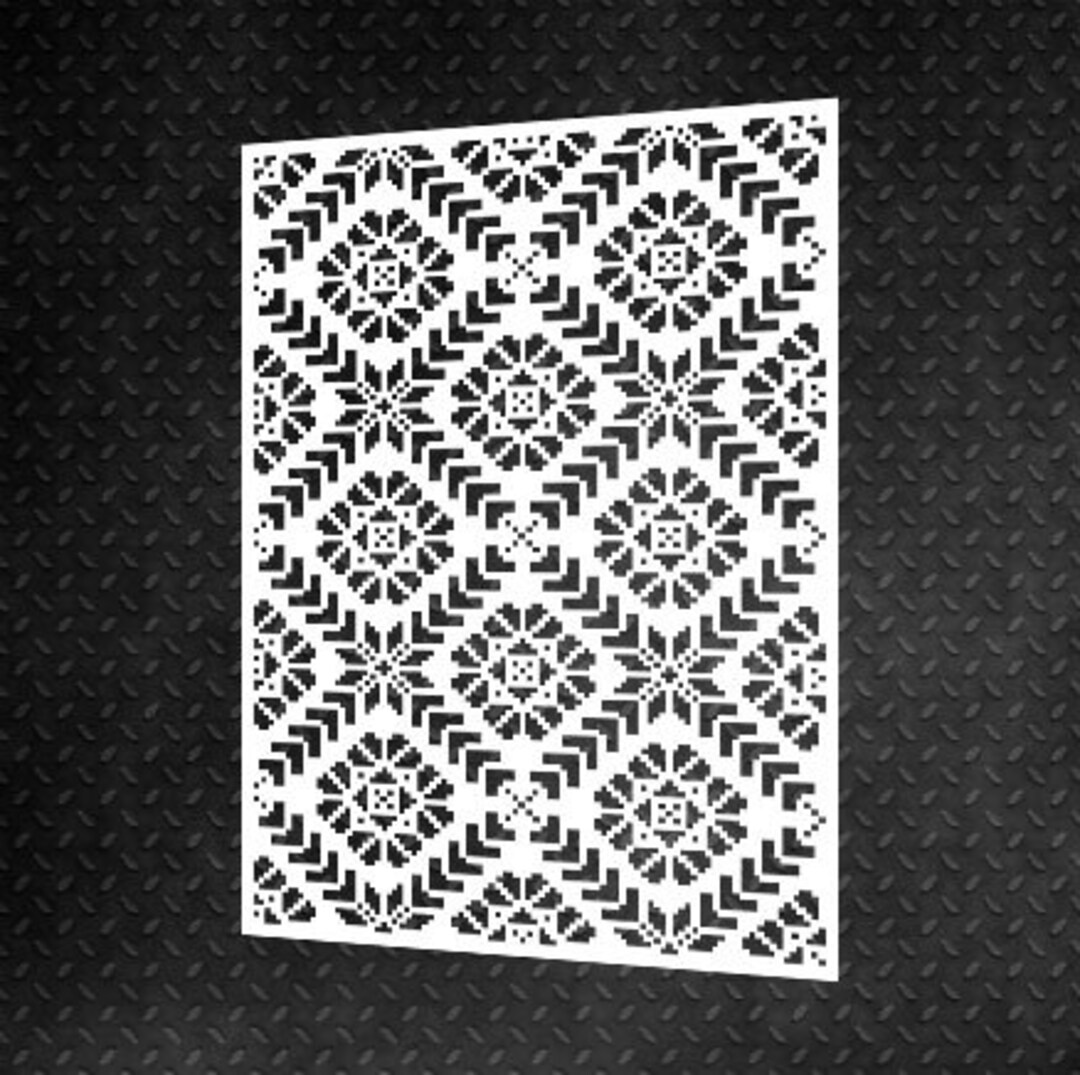 Geometric Pattern, Mid Century Design Stencil, Modern Wall Decal ...