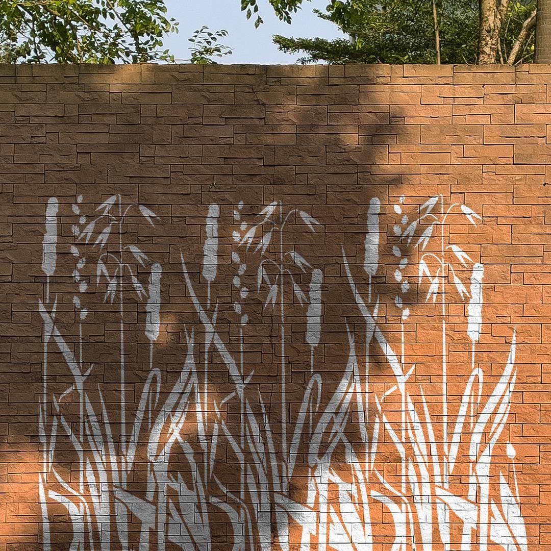 Reed Wall Stencil, Reeds Wall Stencil, Grass Blades, Reeds Stencil ...