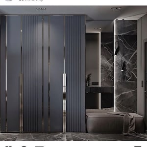 Mirror Lines, Silver Stripes Mirror Wall Decor Sticker, Glamorous Wall ...