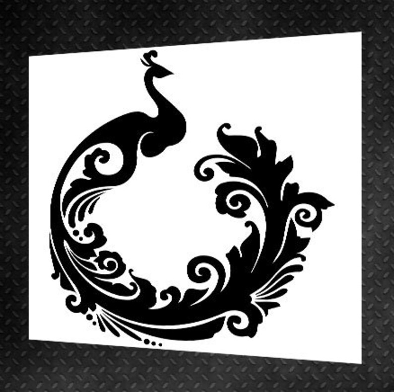 Beautiful Peacock Stencil Model Peacock Template Peacock - Etsy