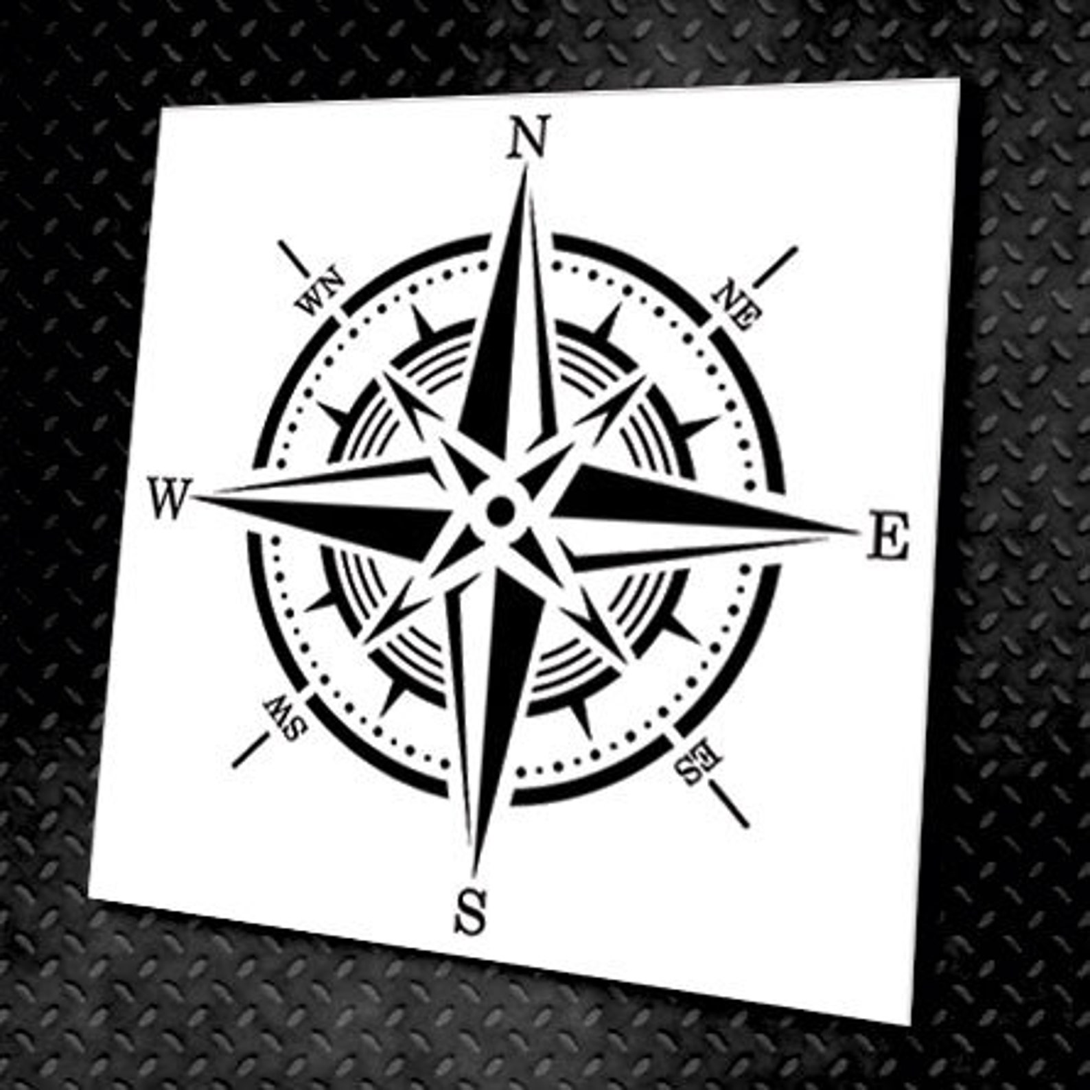 Compass Rose Stencil, Large Wall Stencil, Compass Stencil Pattern ...