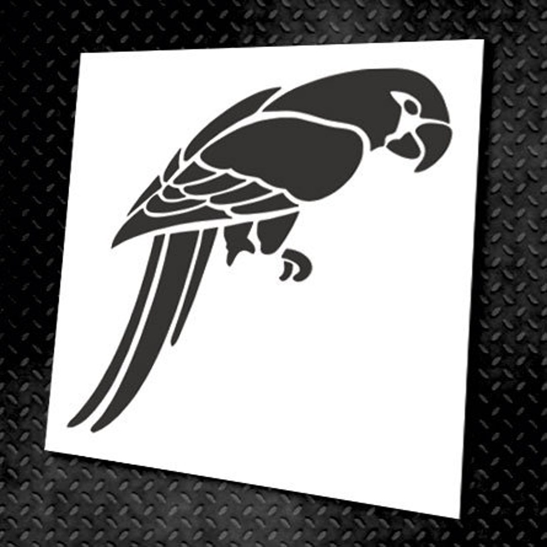Parrot Stencil, Reusable Parrot Stencil, Art Stencil - DIY Craft ...