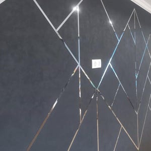 Silver Wall Molding, Elegant Paneling, Stylish Lines, Glamorous Decor ...