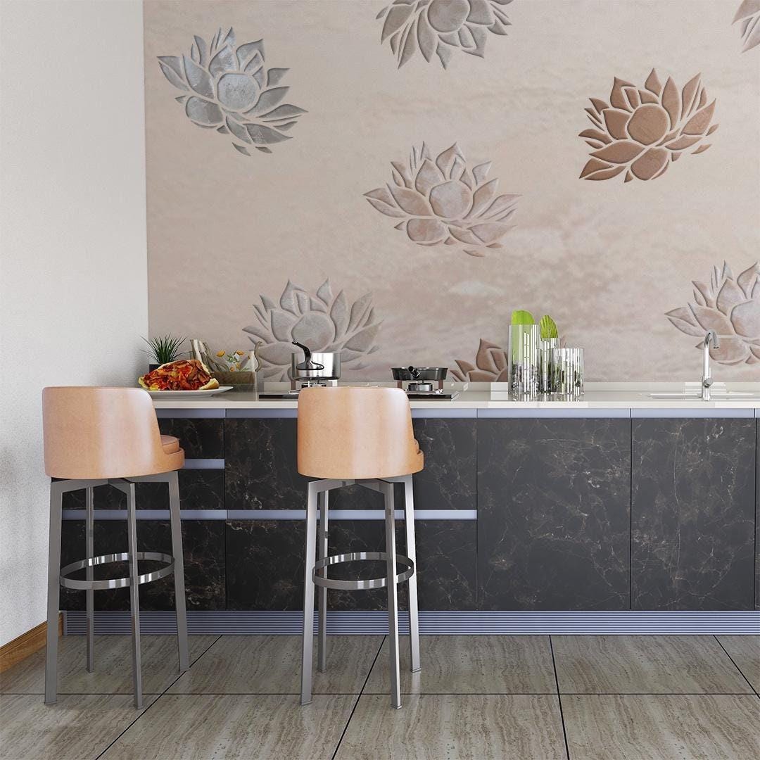 Lotus Flower Wall Stencil, Water Lily Stencil, Stencil for Furniture ...