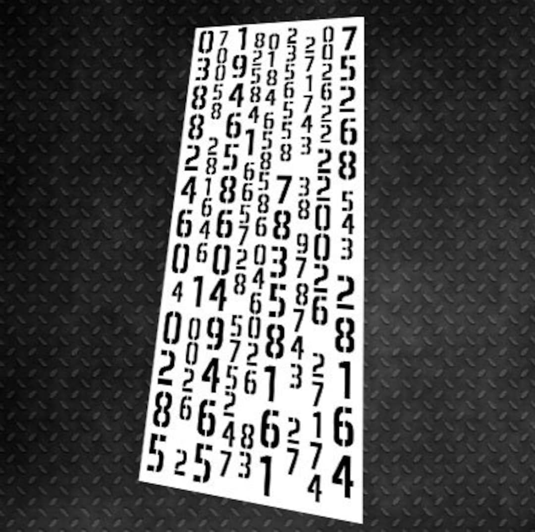 Matrix Stencil, Numbers Stencil, DYI Craft Furniture, Reusable Painting ...