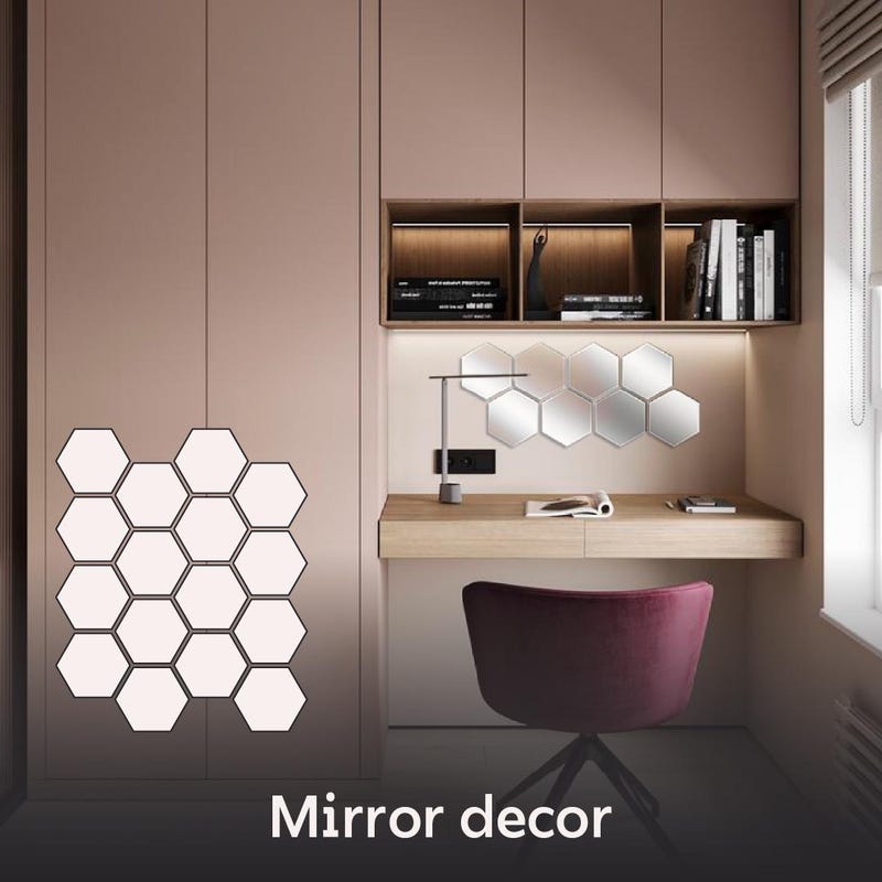 Hexagon Mirror Stickers - Etsy