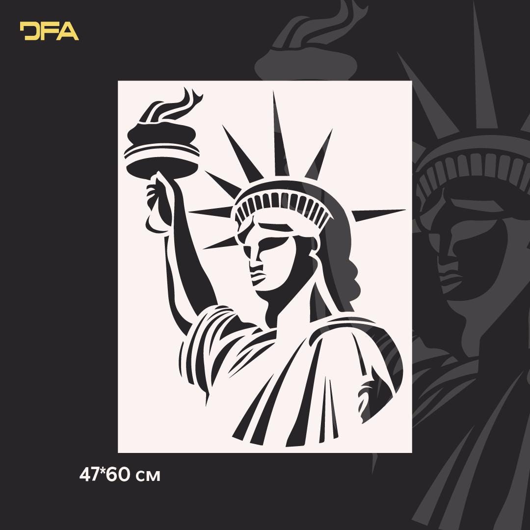 Statue of Liberty Stencil, Reusable Liberty Stencils, Statue of Liberty ...