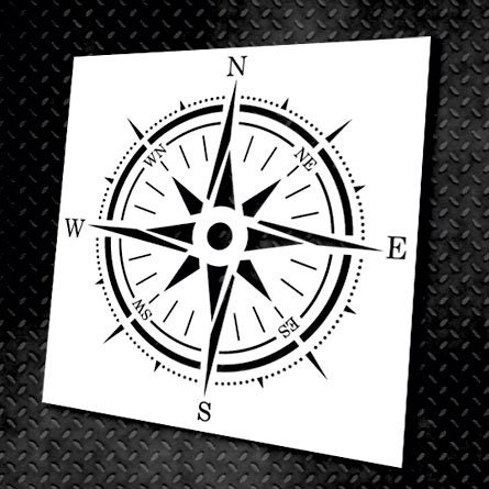 Compass Stencil, Large Wall Stencil, Wall Stencil Pattern, Reusable DIY ...