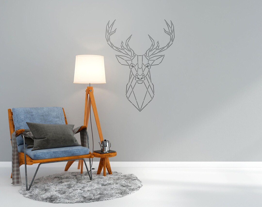 Stag Reusable Stencil, Stag Reusable Decorative Plaster Stencil, Create ...