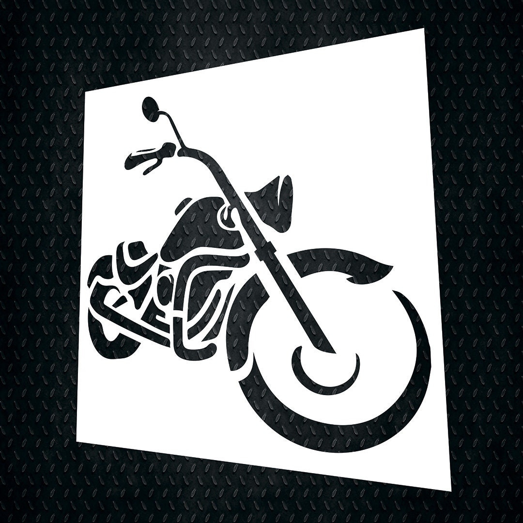 Motorcycle Stencil Large Bike Wall Art, Motorbike Stencil Template, DIY ...