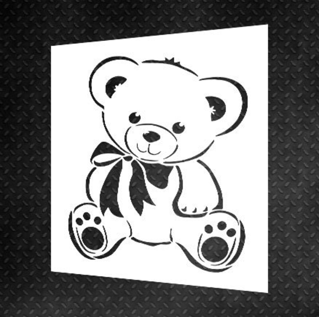 Teddy Bear Stencil, Reusable Stencils, Bear Stencil, Home Wall Decor ...