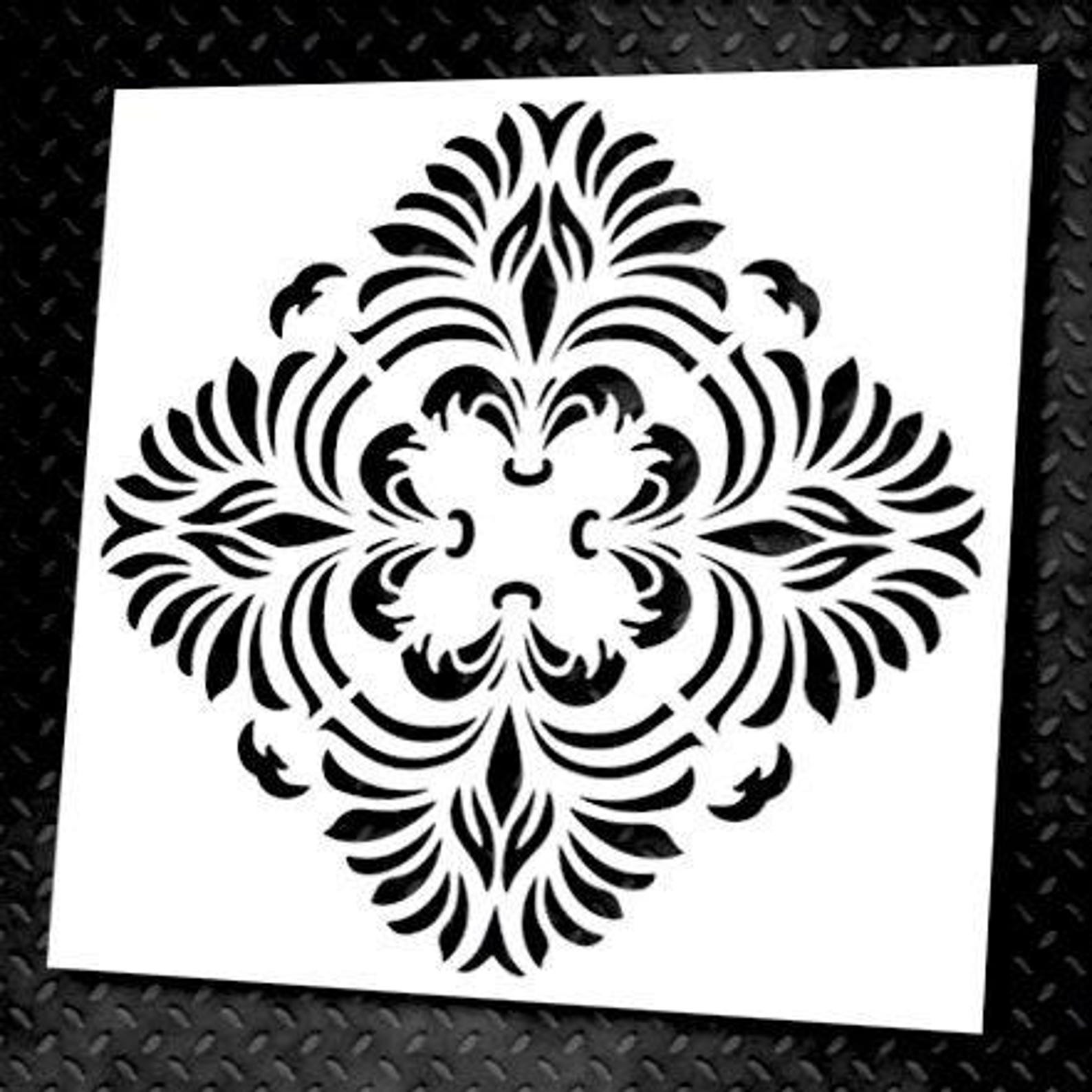 Reusable Stencils for Painting, Damask Stencilwall Decor and Crafts ...