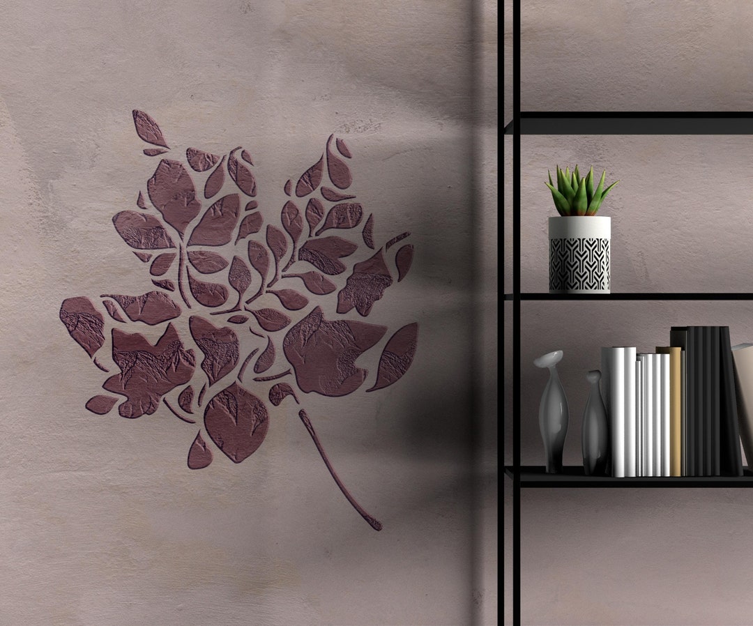 Maple Leaf Stencil, Autumn Leaves Design, Fall Leaf Cluster Stencil, Leaf Silhouette Template ...