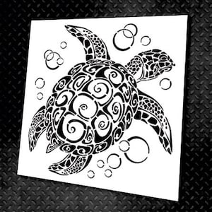 Turtle Sea Creature Stencil Art, Turtle Stencil, Giant Sea Turtle ...