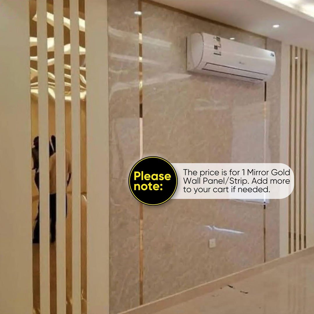 Golden Wall Molding, Gold Wall Paneling, Shiny Gold Wall Molding, Gold ...