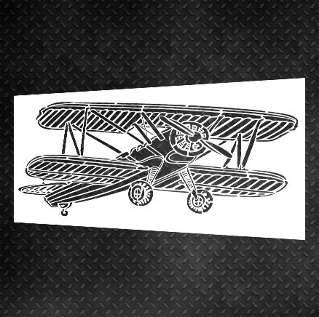 Reusable Airplane Stencil for Decorative Plaster, Kids Room Design ...