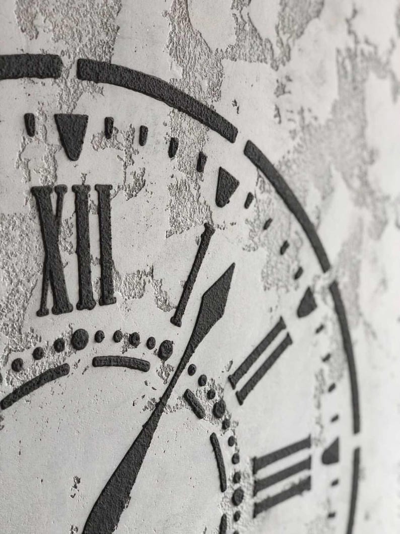 Wall Stencils Set, Vintage Clock Stencil, Geometric Pattern Templates ...