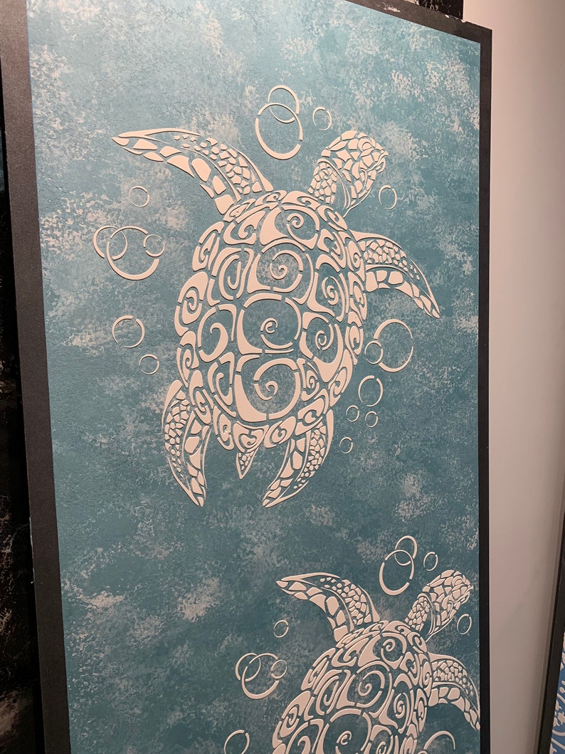 Turtle Sea Creature Stencil Art, Turtle Stencil, Giant Sea Turtle ...