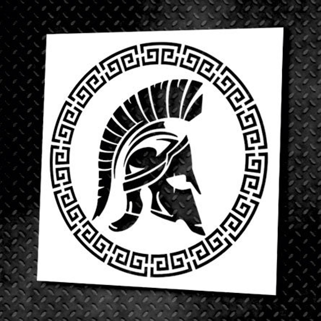 Greek Warrior Stencil, Roman Warrior Stencil, Ancient Warrior Stencil ...