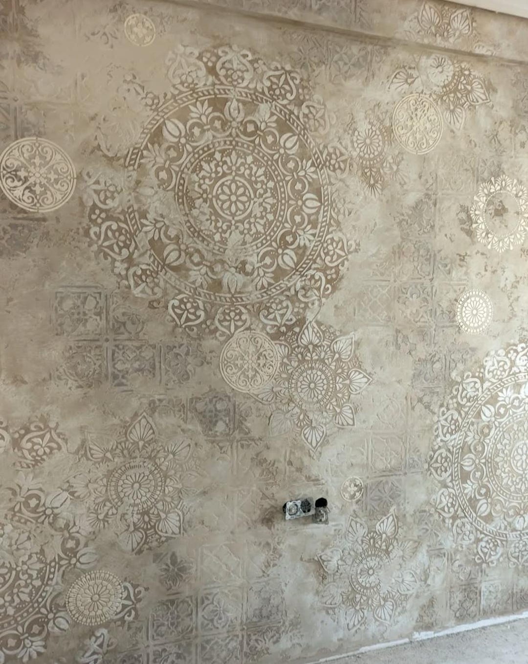 Textured Wall Stencil Set, Eastern Pattern Templates, Reusable Stencils ...